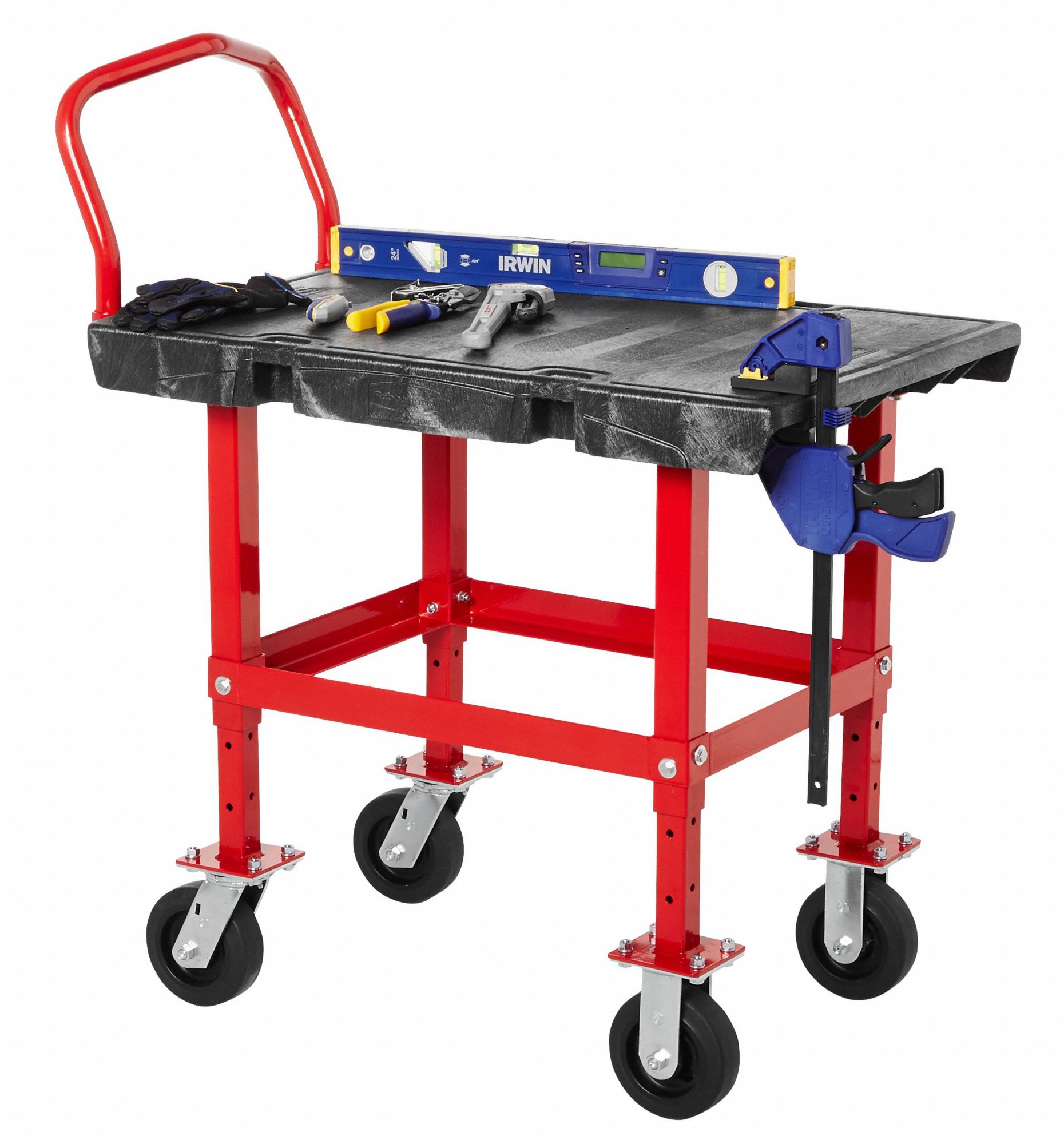 RUBBERMAID COMMERCIAL PRODUCTS Work Height Platform Truck, 2000 lb Load ...