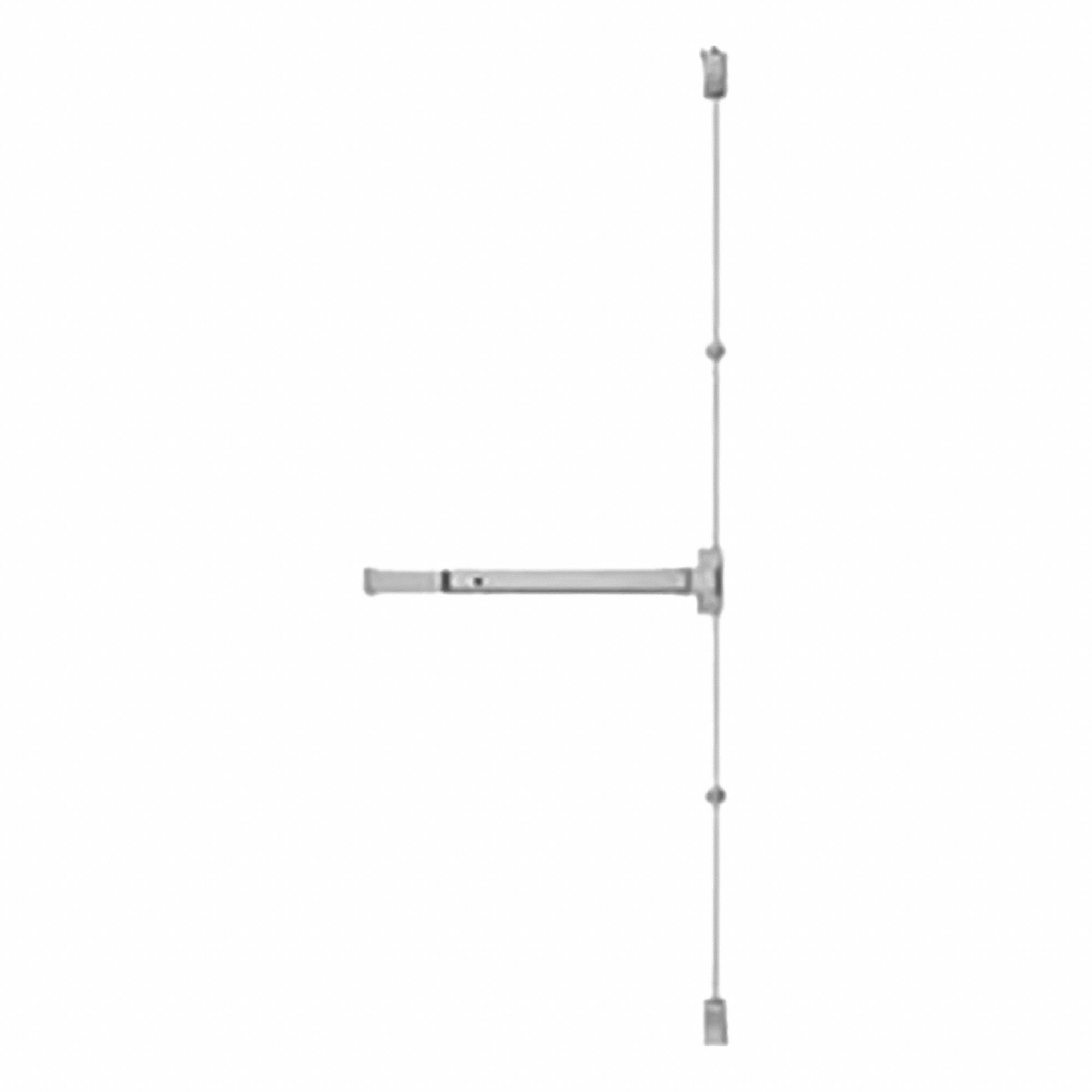 TELL MANUFACTURING, 3 ft Max Door Wd, Aluminum, Surface Vertical Rod ...