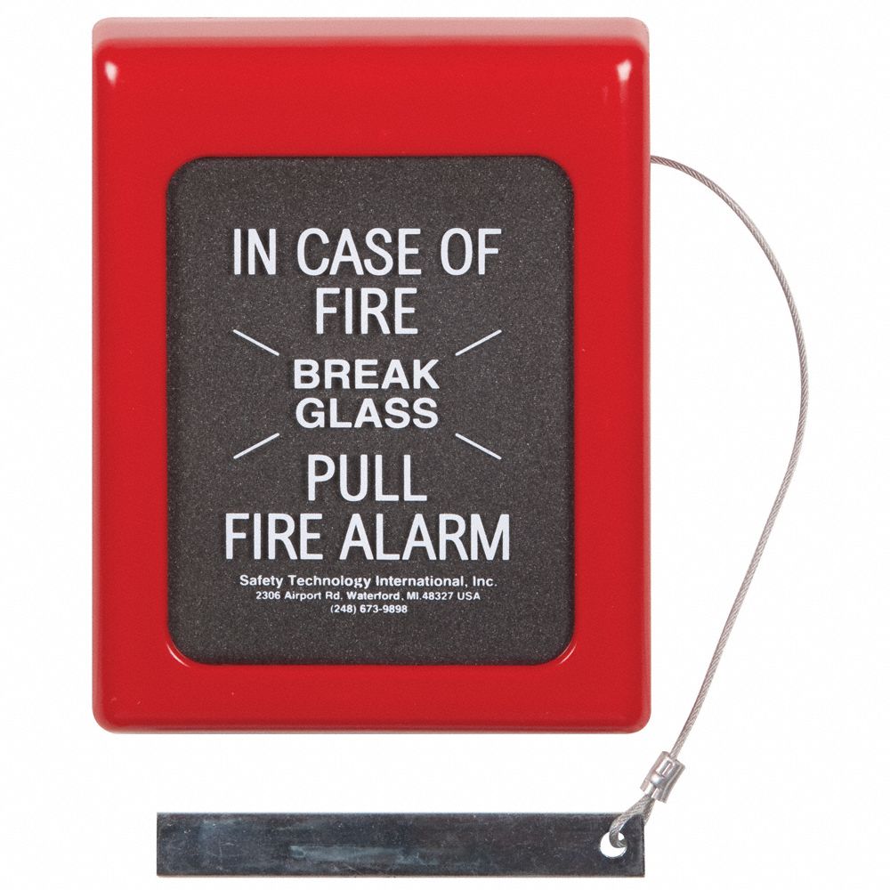 SAFETY TECHNOLOGY INTERNATIONAL Fire Alarm Break Glass Cover ...