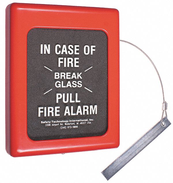 SAFETY TECHNOLOGY INTERNATIONAL Fire Alarm Break Glass Cover Polycarbonate Glass Surface Open 