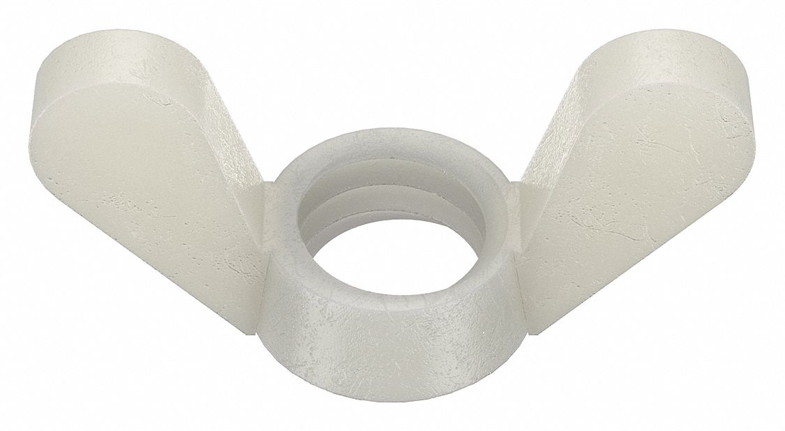 M4x0.70 Thread Size, Nylon, Wing Nut - 4AGL8|06M040070WN - Grainger