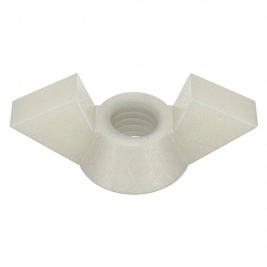 7/16"-14 Thread Size, Nylon, Wing Nut - 4AGN7|0643714WN - Grainger