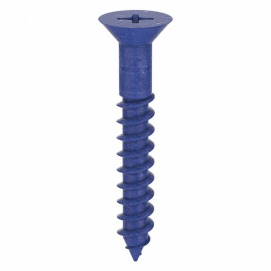 TAPCON, 1 1/4 in Overall Lg, 3/16 in Dia, Concrete Anchor Screw - 4AK93|3169407 - Grainger