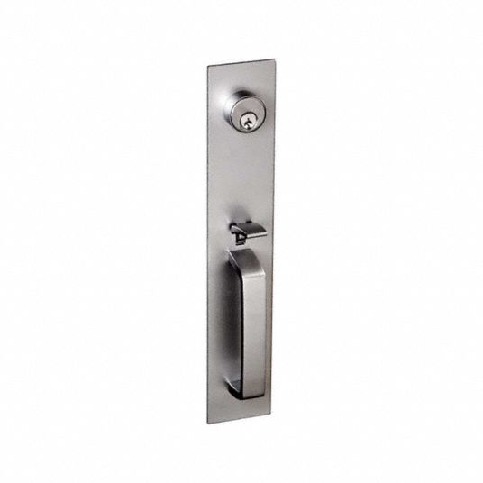 TELL MANUFACTURING, 48 in Max Door Wd, Chrome, Exit Device Trim ...