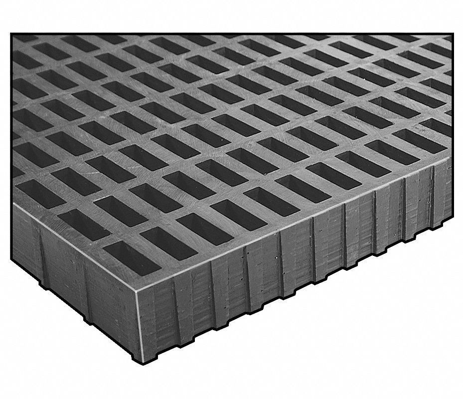 FIBERGRATE Rejilla Moldeada,Alta Carga,4 pies - 4ATW2 | 261950 ...