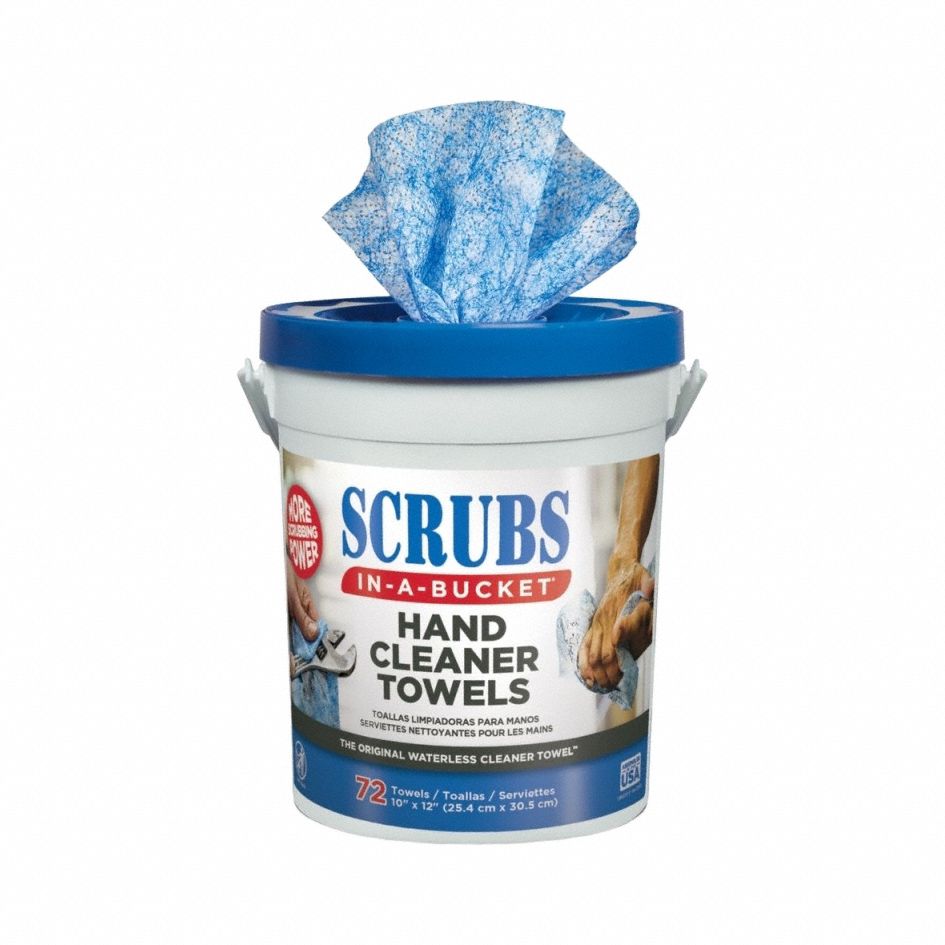 SCRUBS, Bucket, 432 Wipes per Container, Hand Cleaning Towels - 429TN4 ...
