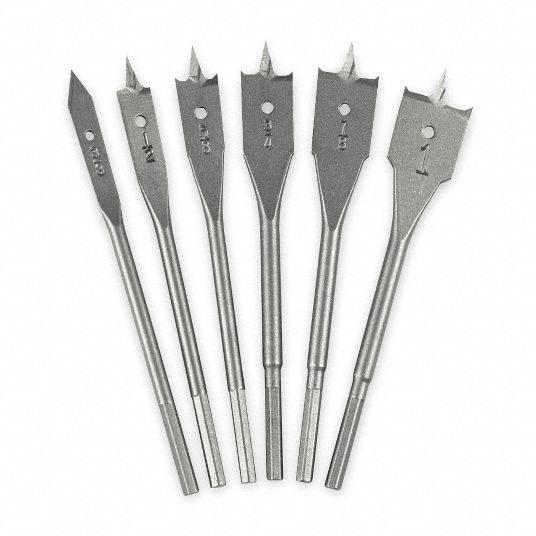 Spade Bit Set,6pc - Grainger