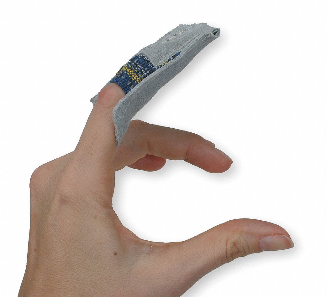 Finger Guard, S, Split Leather, PK 10 - Grainger