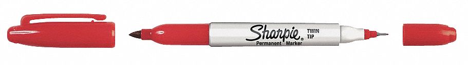 SHARPIE, Red, (12) Red, Twin Tip Marker - 4AZK5|32002 - Grainger