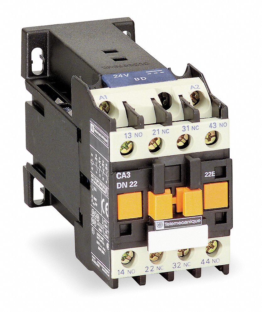 IEC Style Control Relay, 24V DC Pins - Grainger