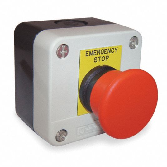 TELEMECANIQUE SENSORS, Mushroom Head Push Button, (1) Mushroom Push ...
