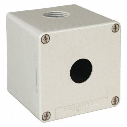 SCHNEIDER ELECTRIC, 22mm, 1 Holes, Push Button Enclosure - 4B589 ...