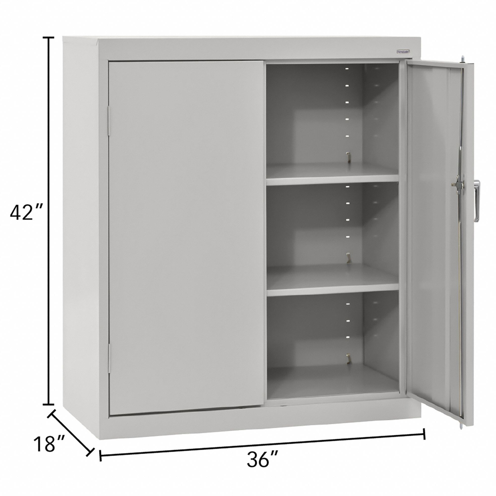 SANDUSKY Storage Cabinet: 36 in x 18 in x 42 in, Swing Handle & Keyed ...