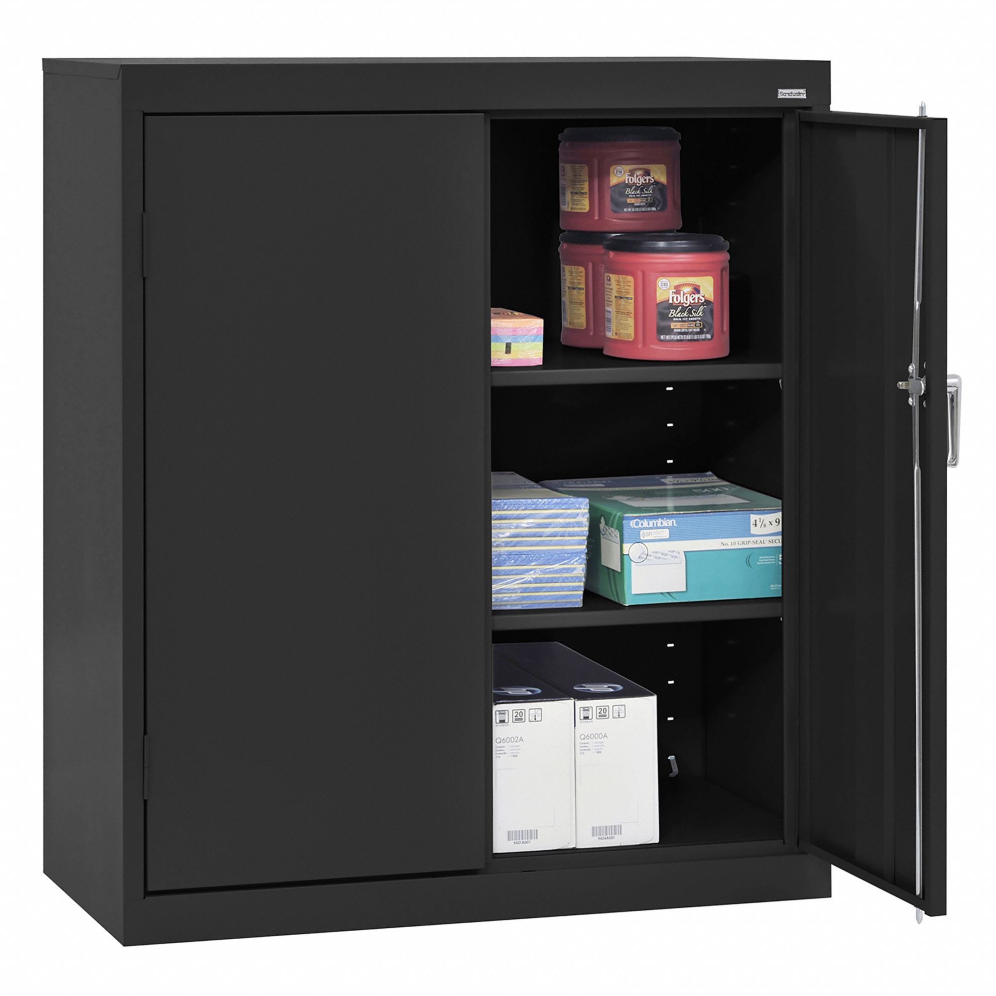 SANDUSKY Storage Cabinet: 36 in x 18 in x 42 in, Swing Handle & Keyed ...