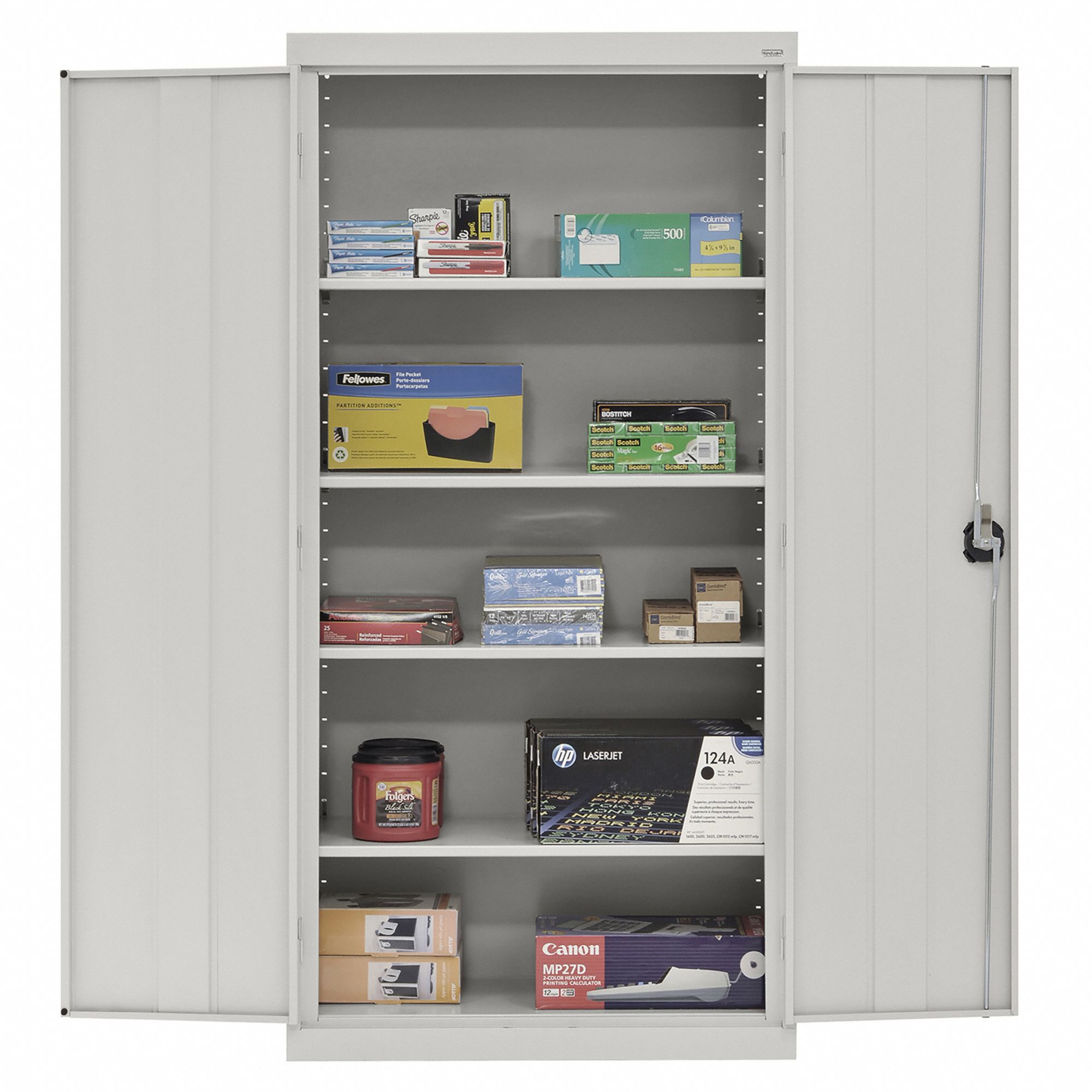 SANDUSKY Storage Cabinet: 36 in x 18 in x 72 in, Swing Handle & Keyed ...