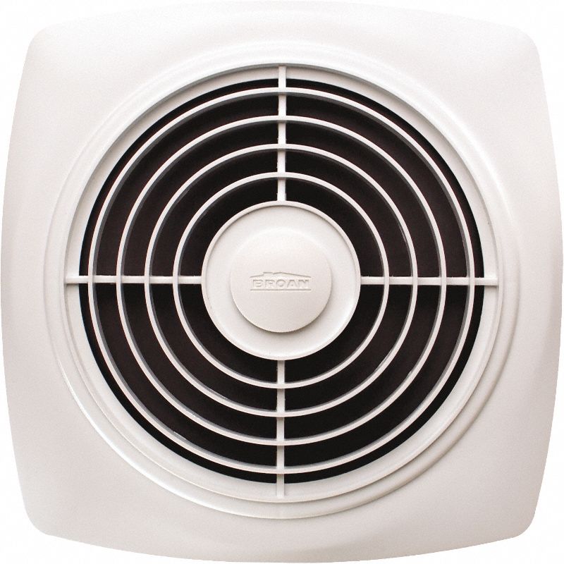 BROAN Exhaust Fan: 330 cfm Max Airflow, 1 Speeds, 8 sones, Medium ...