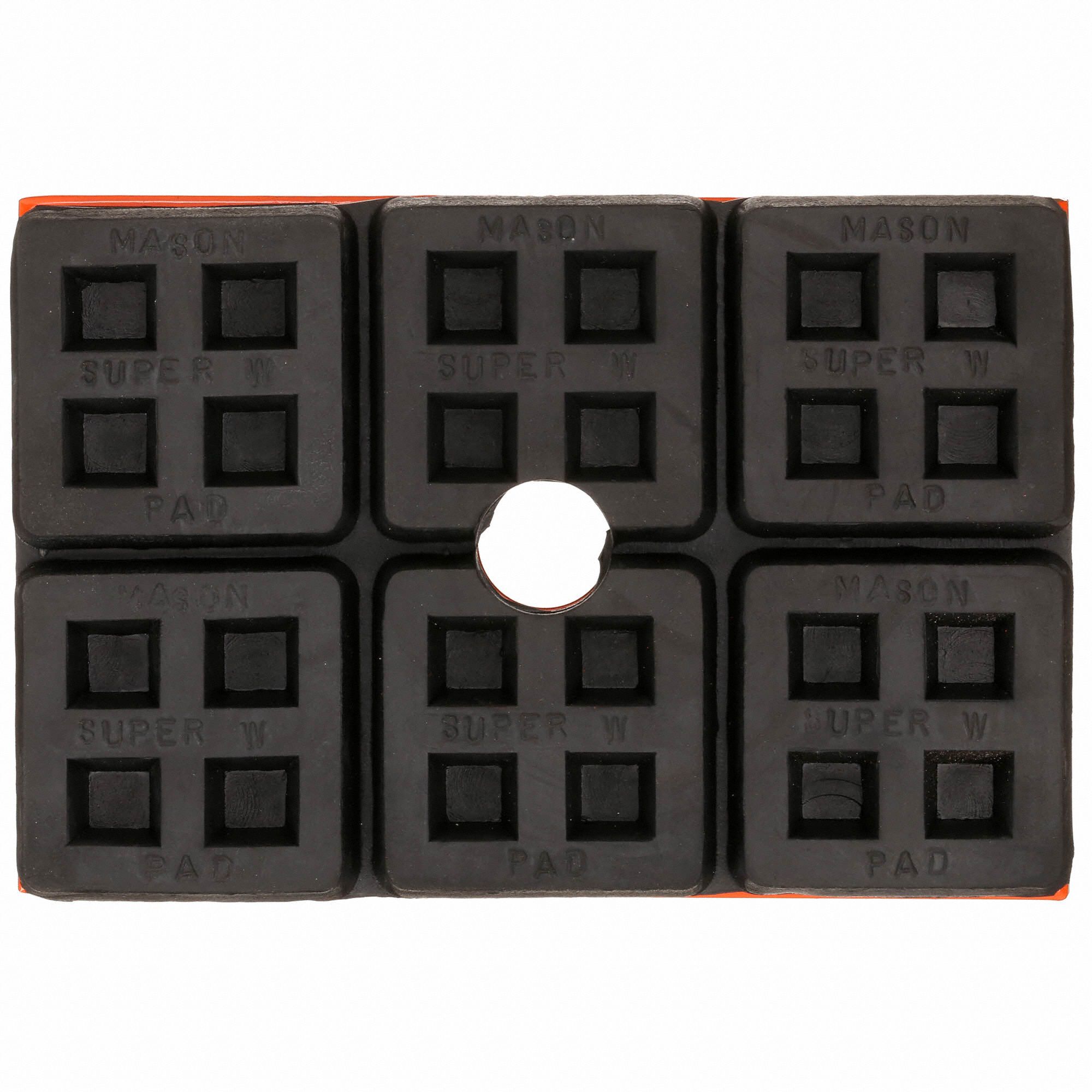MASON Vibration Isolation Pad, Neoprene, 1200 lb Max. Steady Load, 6 in ...