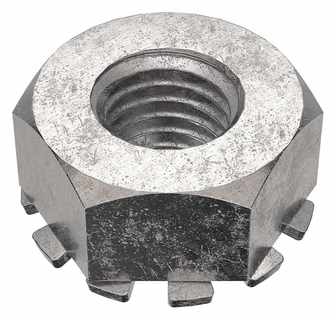 Lock Nut with External Tooth Lock Washer, 1/4"-28 Thread Size, Lock Nut ...