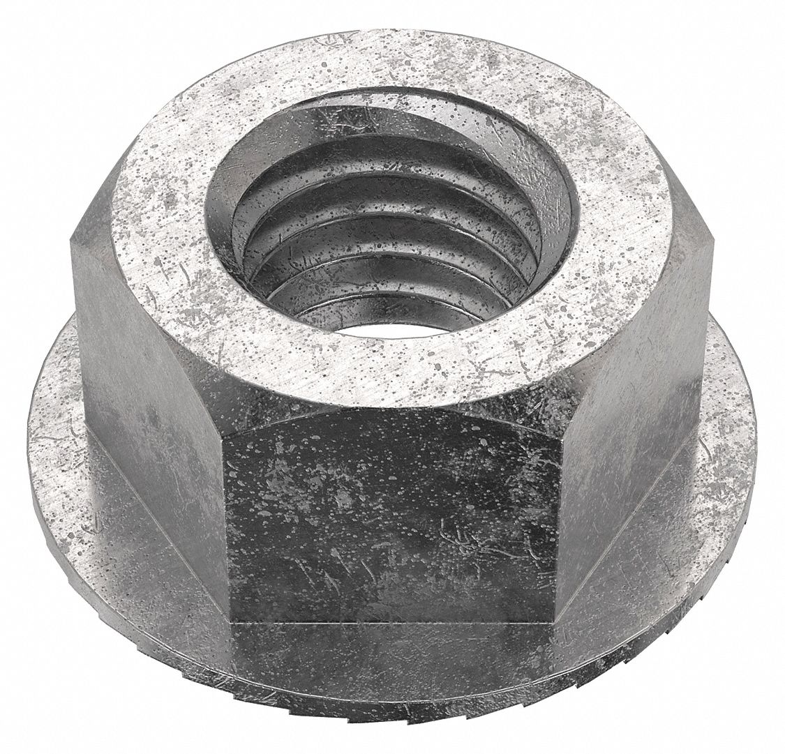 1/2"-13 Thread, Stainless Steel, Lock Nut - 4CAN2|4CAN2 - Grainger
