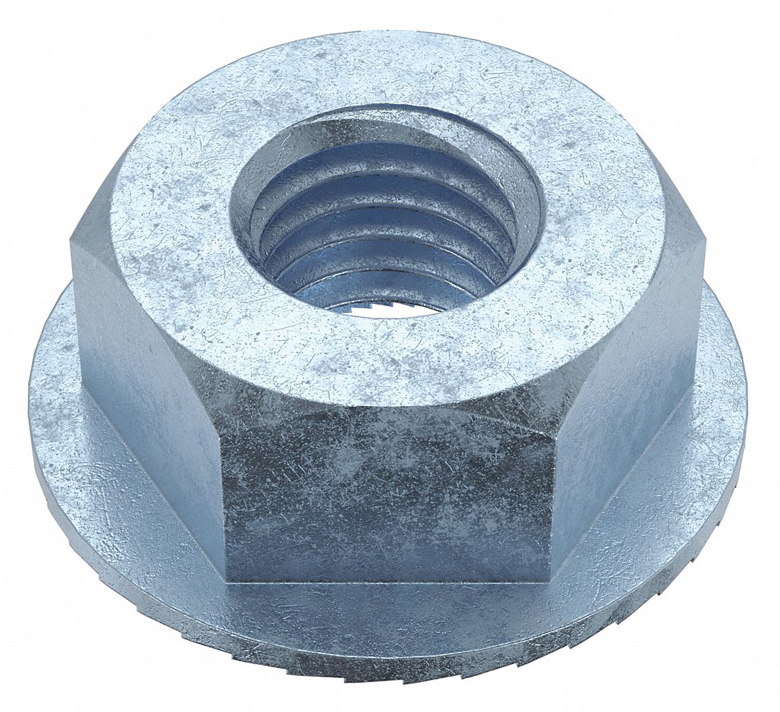 Serrated, 1/4"-28 Thread Size, Lock Nut - 4CAN3|4CAN3 - Grainger