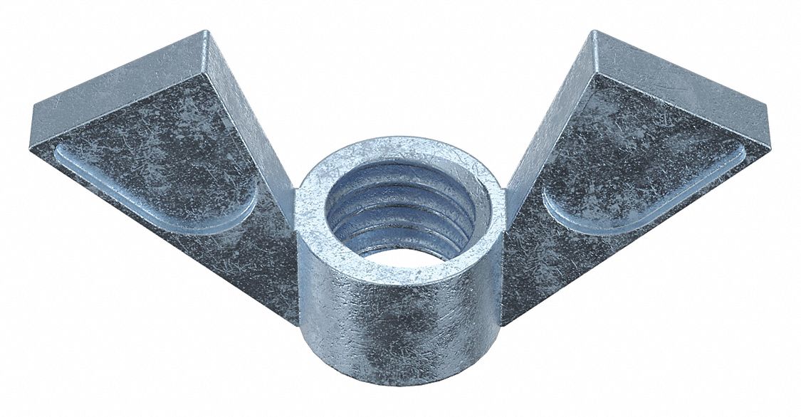 APPROVED VENDOR WING NUT, ¼"-28 THREAD, ZINC ALLOY, ZINC PLATED, 1¼ IN ...