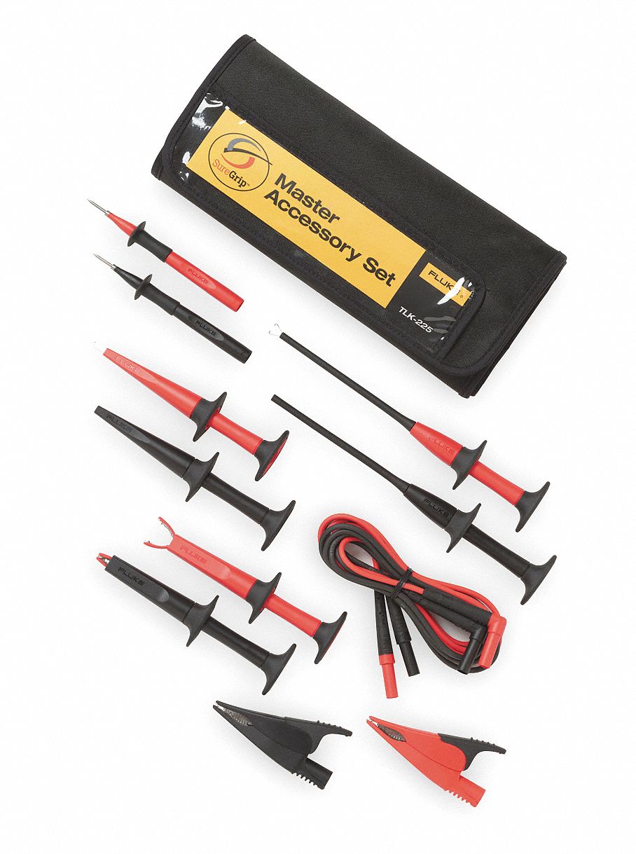 FLUKE, CAT III 1000V/CAT IV 600V, Alligator Clip/Hook Clip/Pincer Clip ...