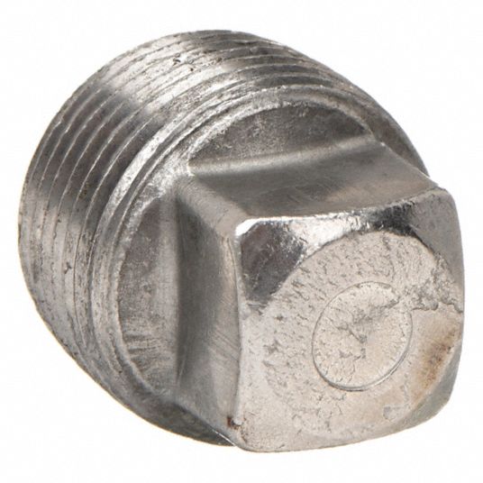 Malleable Iron, 1 in Fitting Pipe Size, Magnetic Square Head Plug ...