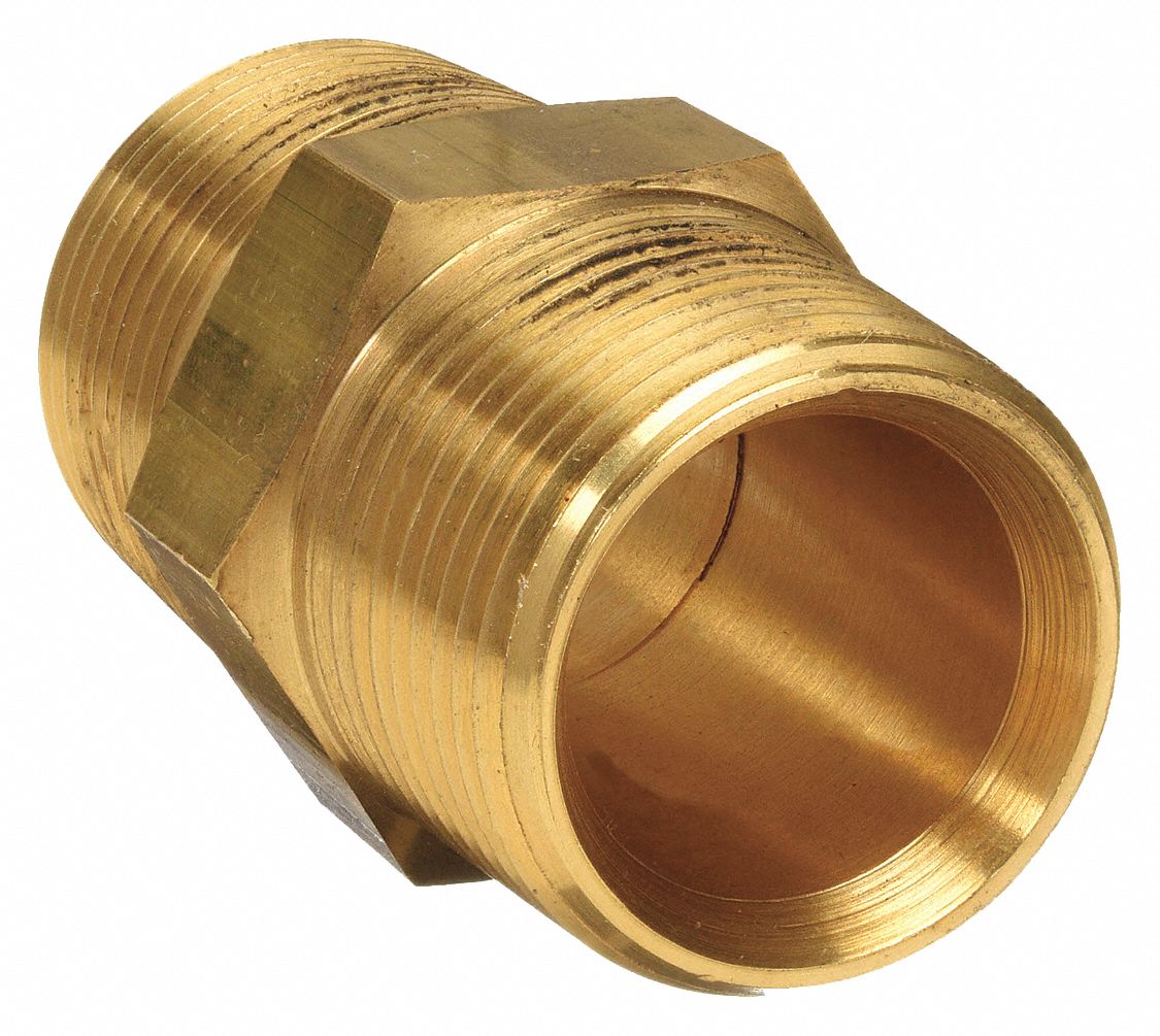 Brass, 1 in Nominal Pipe Size, Nipple - 4CCL9|8008-16-16 - Grainger