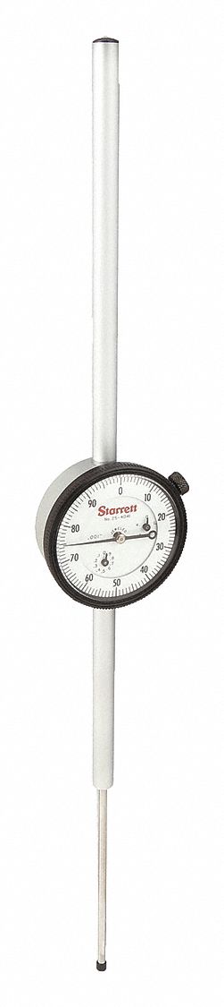 STARRETT, 0 in to 4 in, Inch, Long Stroke Dial Indicator - Lug Back - 4CER4|25-4041J - Grainger