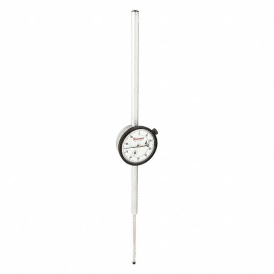 STARRETT, 0 in to 4 in, Inch, Long Stroke Dial Indicator - Lug Back ...