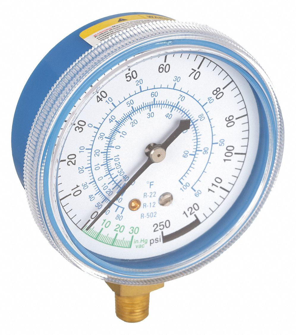 Low Side Gauge, 14.7 psi to 250 psi, Low Side Gauge - 4CFD3|4CFD3 ...