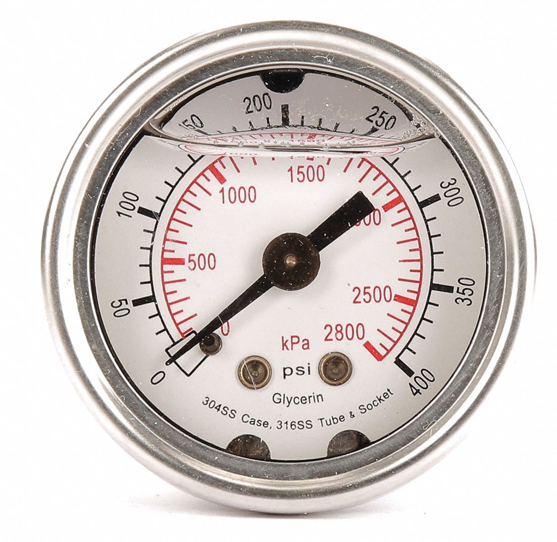 GRAINGER APPROVED Commercial Pressure Gauge: 0 to 400 psi ( 0 to 2,800 ...