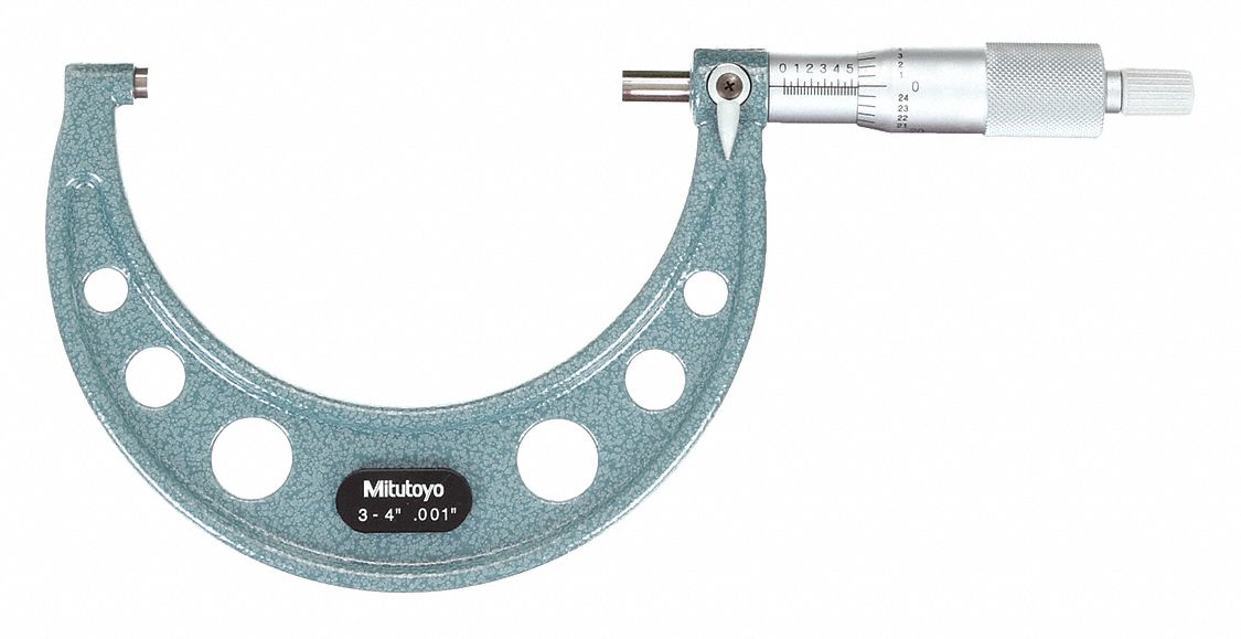 MITUTOYO Inch 3 In To 4 In Range Mechanical Outside Micrometer