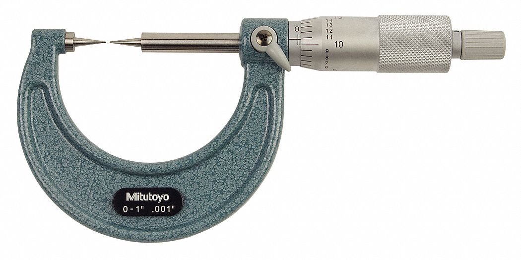 MITUTOYO Digital Point Micrometer: Mechanical, 0 in to 1 in Range, Inch ... MITUTOYO Digital Point Micrometer: Mechanical, 0 in to 1 in Range, Inch ...