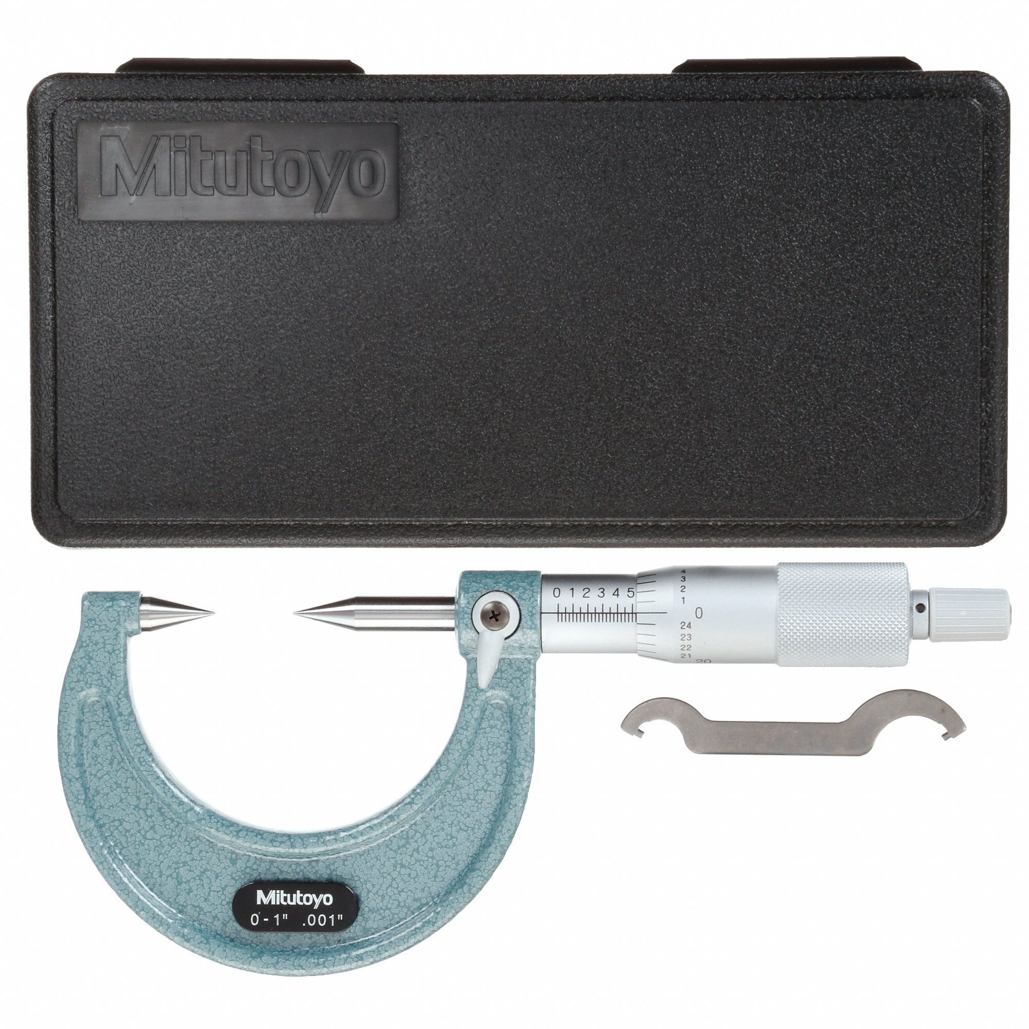 MITUTOYO Digital Point Micrometer: Mechanical, 0 in to 1 in Range ...