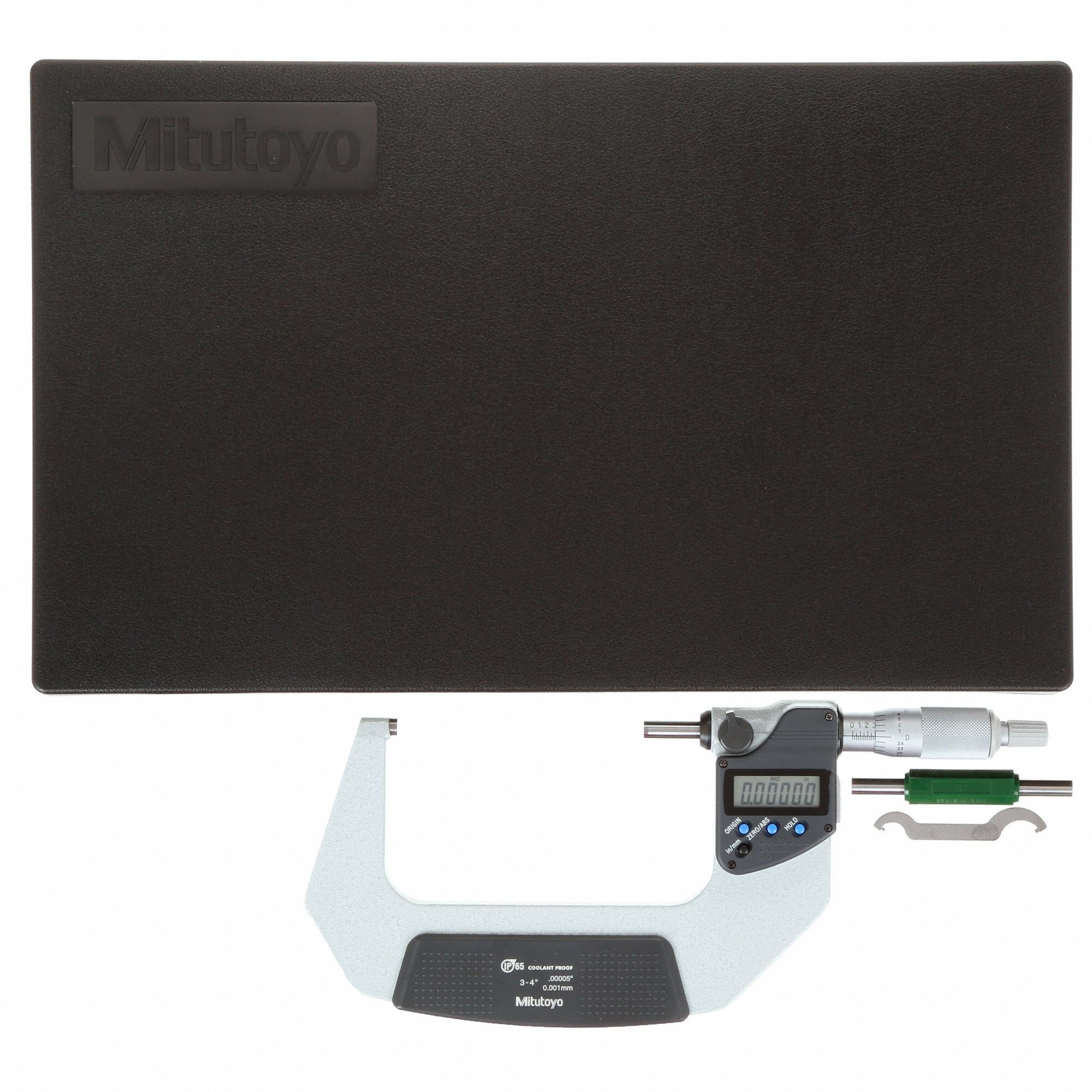 MITUTOYO IP65 Digital Outside Micrometer: 3 in to 4 in/76.2 to 101.6 mm ...