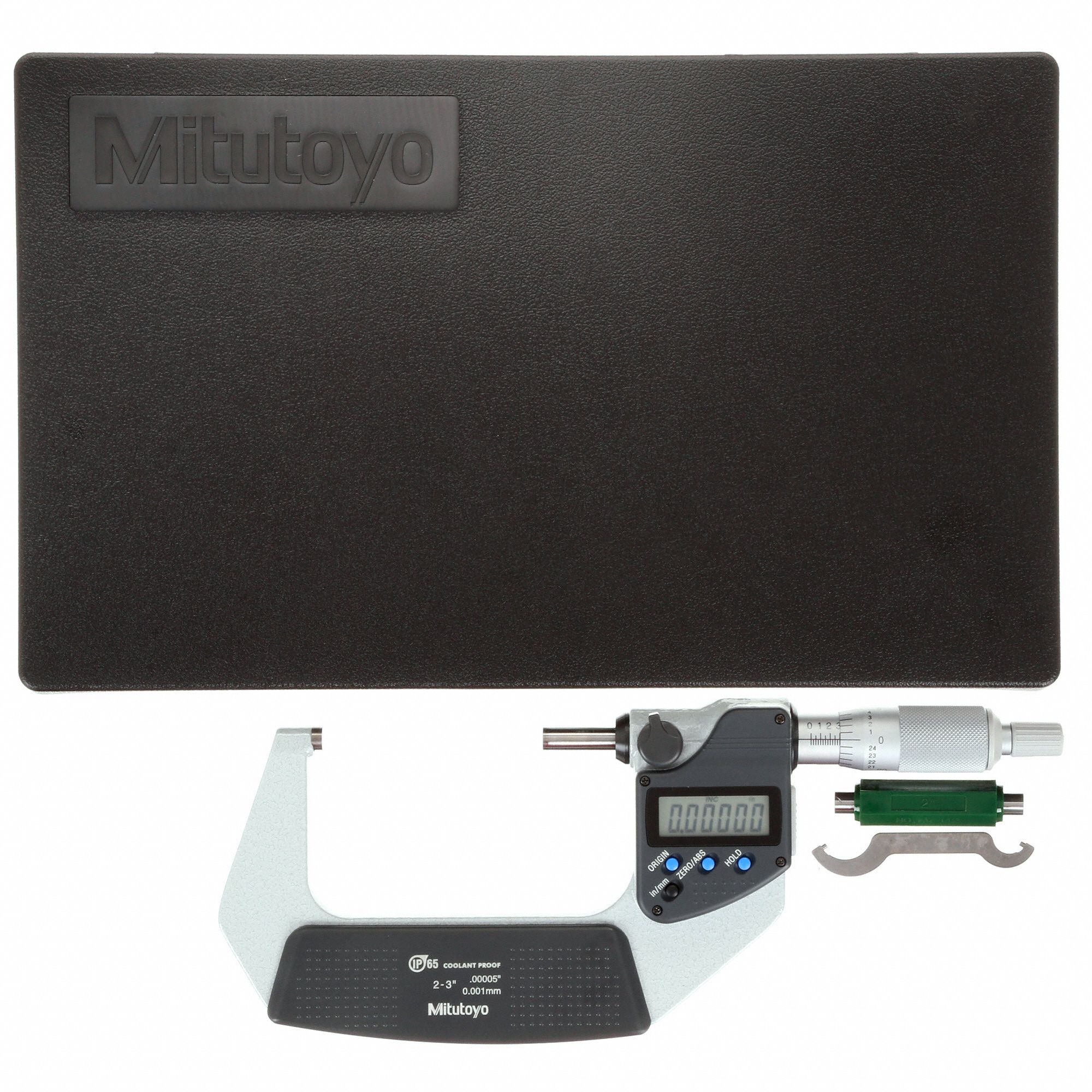 MITUTOYO IP65 Digital Outside Micrometer: 2 in to 3 in/50.8 to 76.2 mm ...
