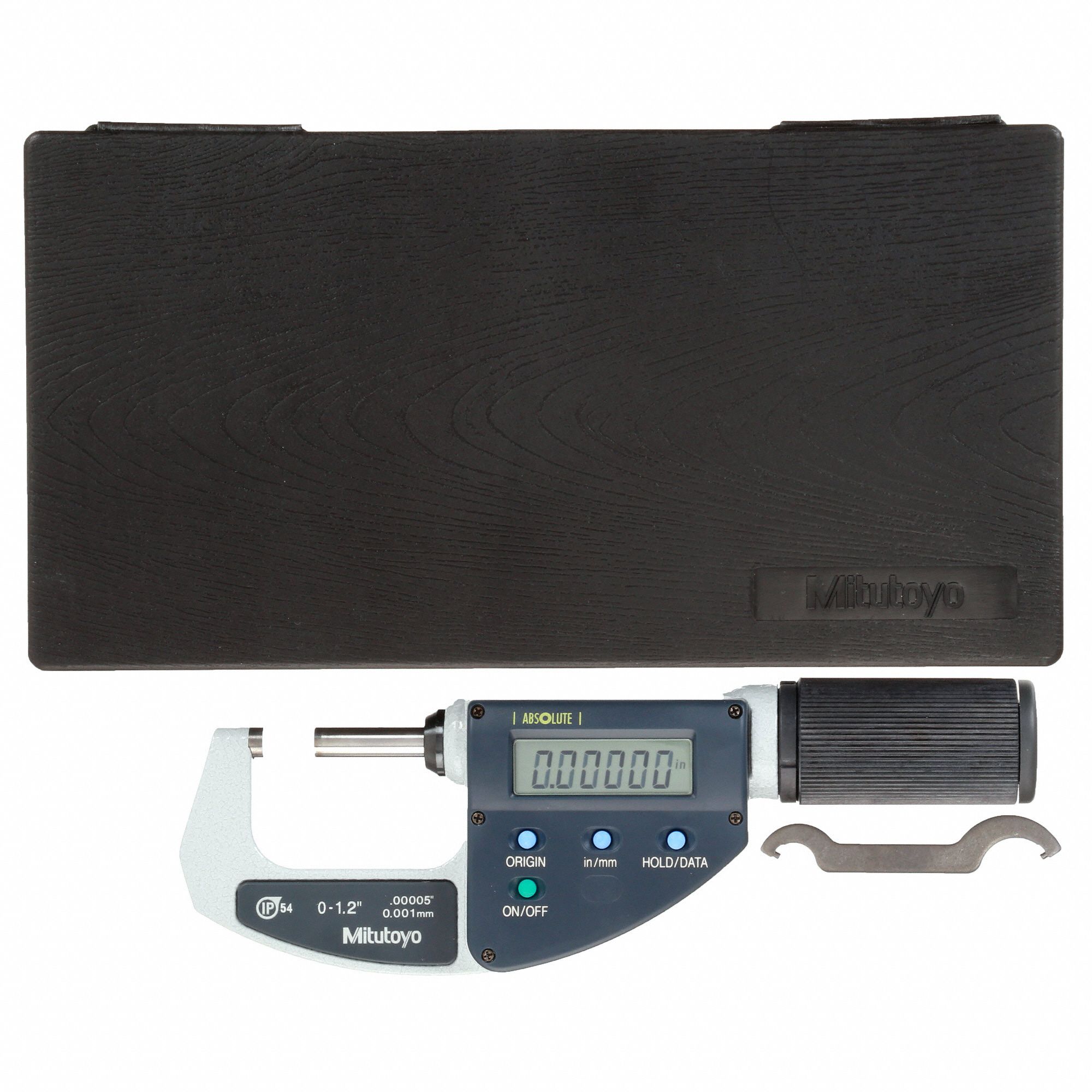 MITUTOYO Digital Outside Micrometer: 0 in to 1.2 in/0 to 30.8 mm Range ...