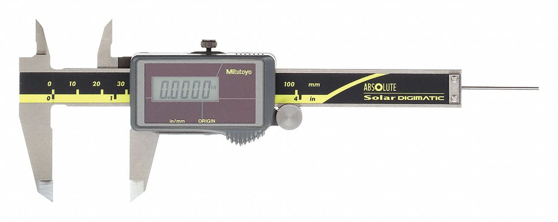 MITUTOYO, 100 mm Max Measurement - mm, 0 mm Min Measurement - mm, Solar ...