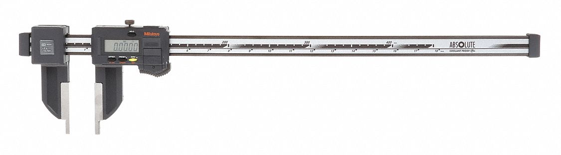MITUTOYO, 0 in to 18 in /0 mm to 450 mm, IP66, Long Range Digital ...