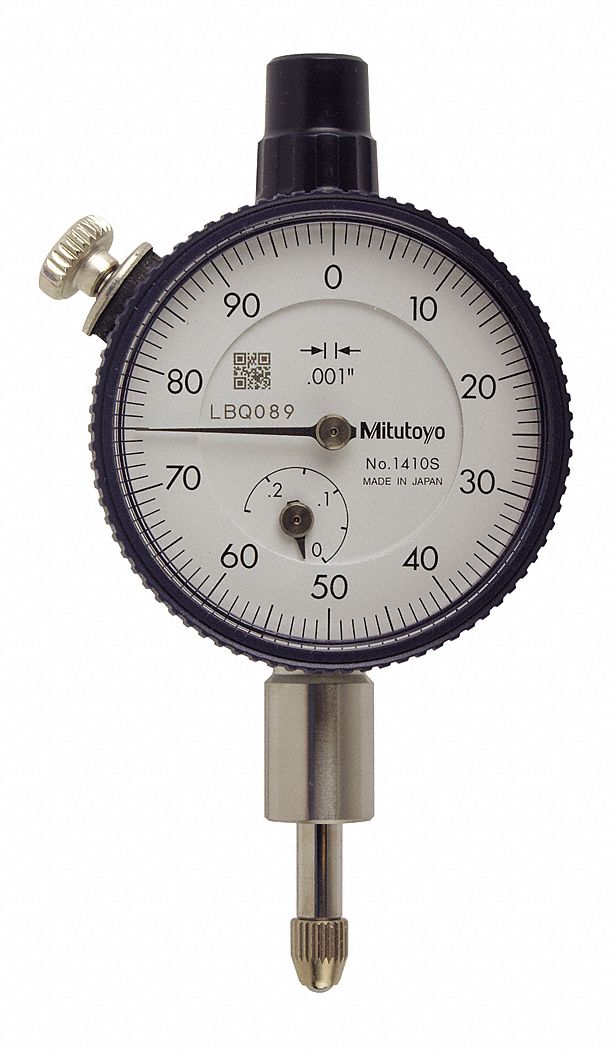 Dial Indicator, Range 0 to 0.250 in, Reading Continuous, Dial Reading 0 ...