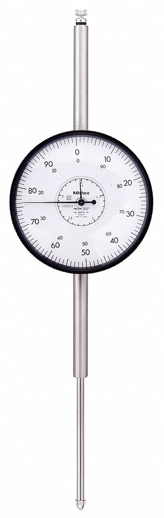 Mitutoyo Dial Indicator Lug Back 0 In To 3 In Range Continuous