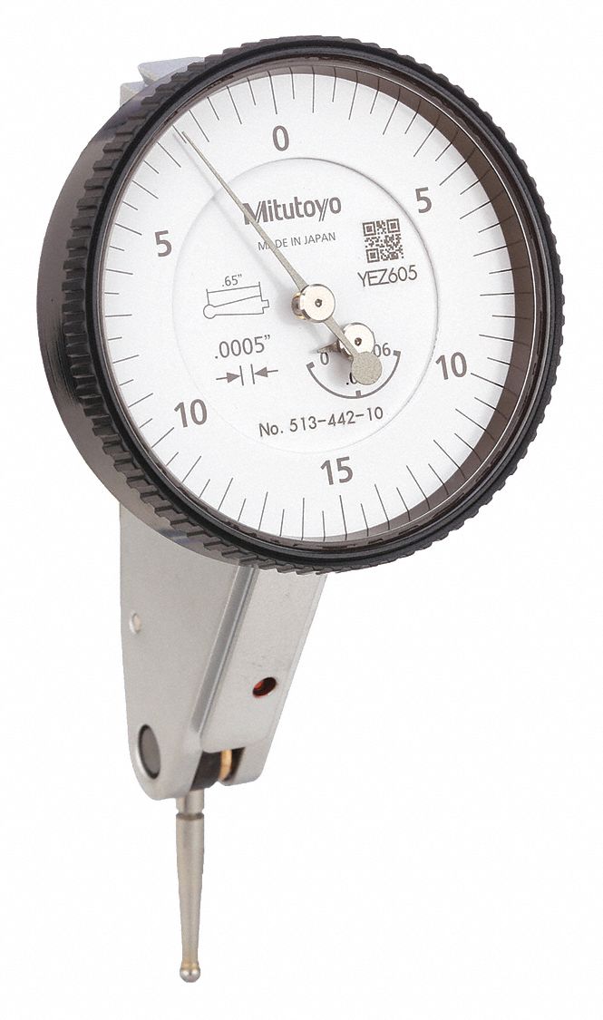 MITUTOYO, 0 in to 0.06 in, Tilted Face, Tilted-Face Dial Test Indicator ...
