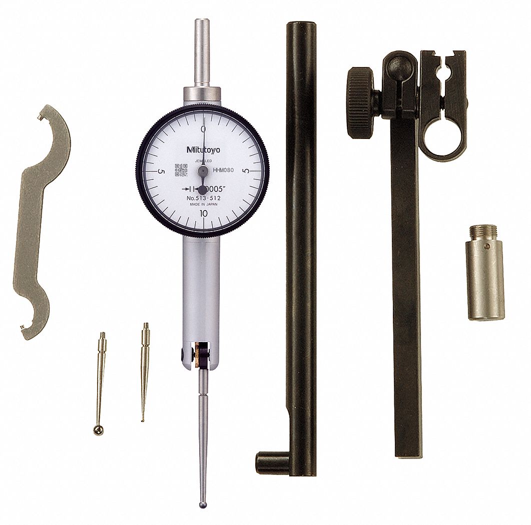 MITUTOYO Horizontal Dial Test Indicator: Horizontal, 0 in to 0.02 in ...