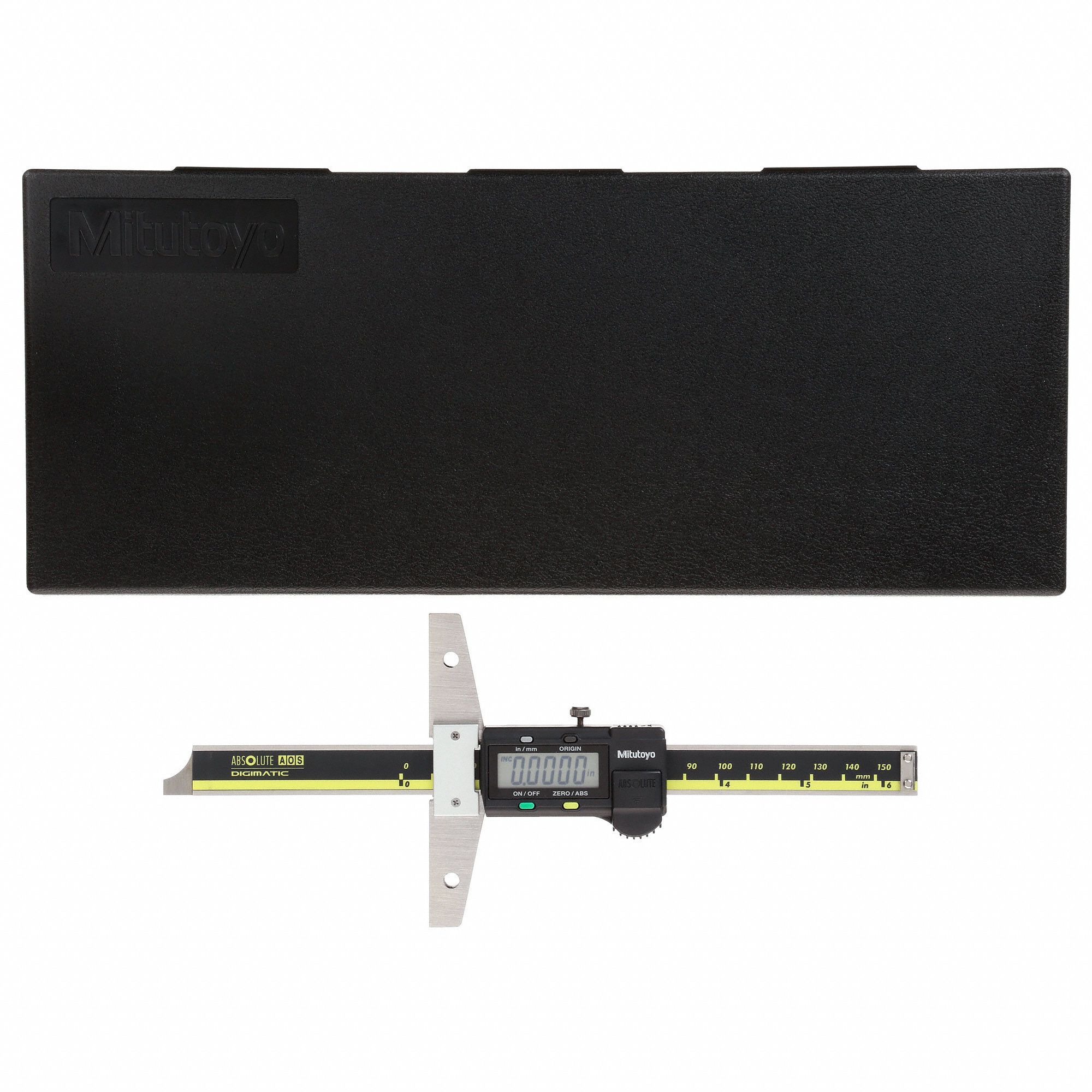 MITUTOYO Blade-Style Digital Depth Gauge: 0 in to 6 in/0 mm to 150 mm ...