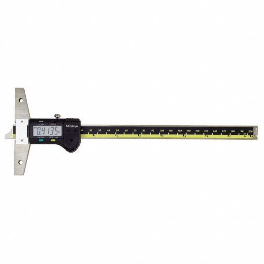 MITUTOYO Blade-Style Digital Depth Gauge, Depth Gauge Type Solid, Range ...