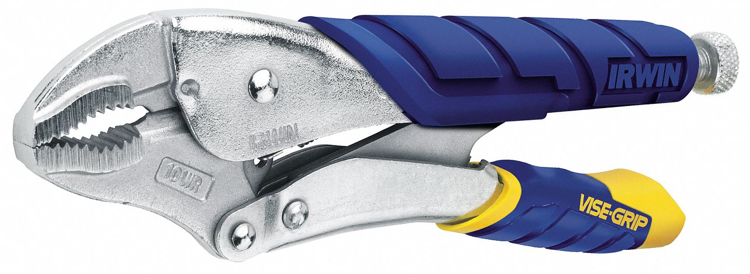 Curved, 10 in Overall Lg, Fast Release Locking Plier - 4CHT7|5T - 10WR ...