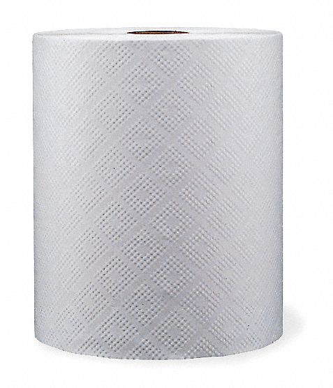 Paper Towel Roll, White, PK 12 - Grainger