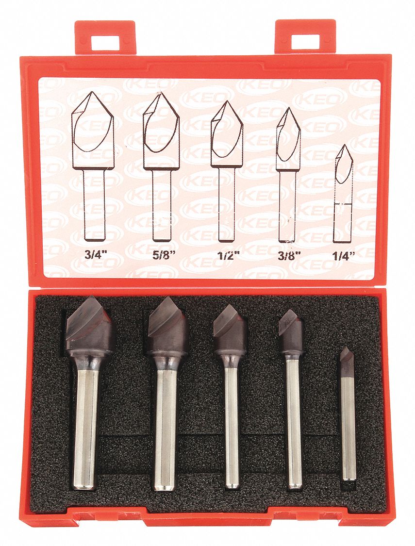 KEO, 82°, 5 Pc, Countersink Set - 4CKD9|55719-TiALN - Grainger