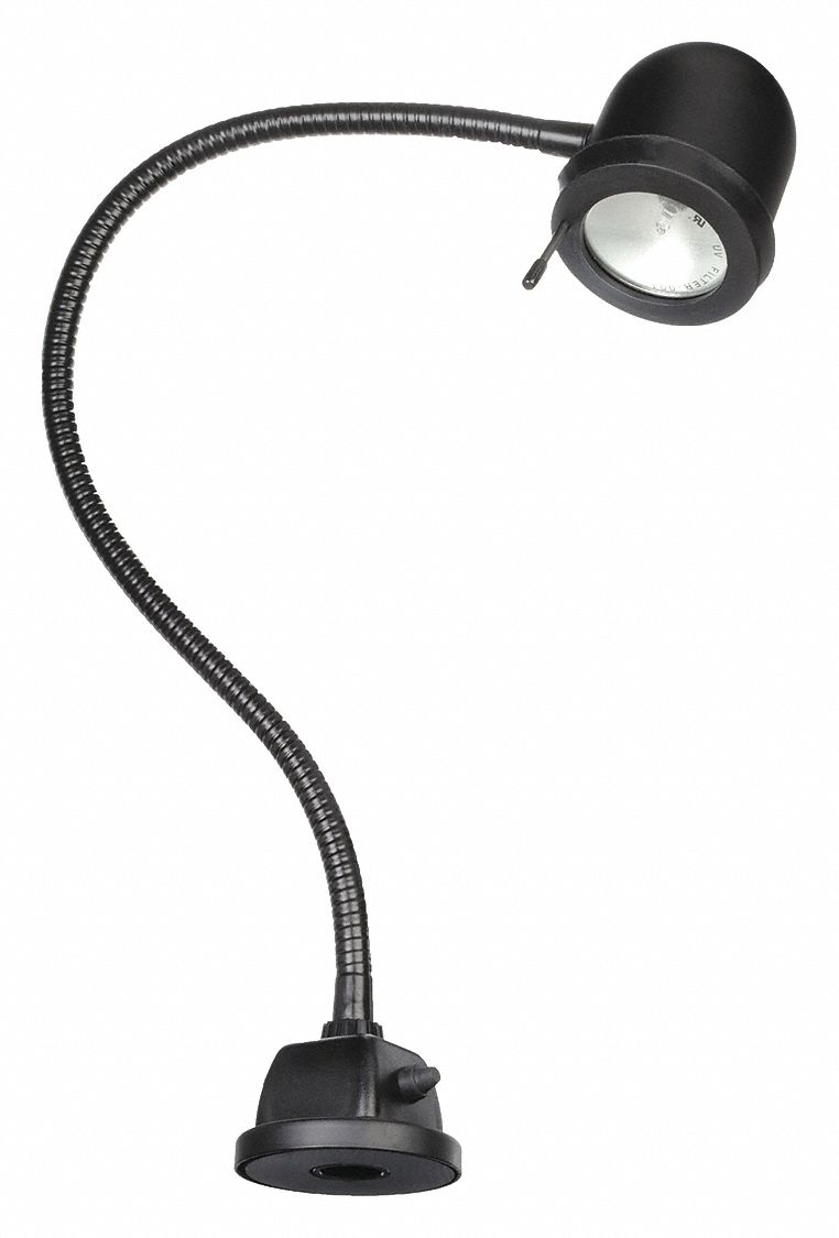 Gooseneck Task Light, Halogen, 30 in Arm Length, 950 Lumens, Lamp ...